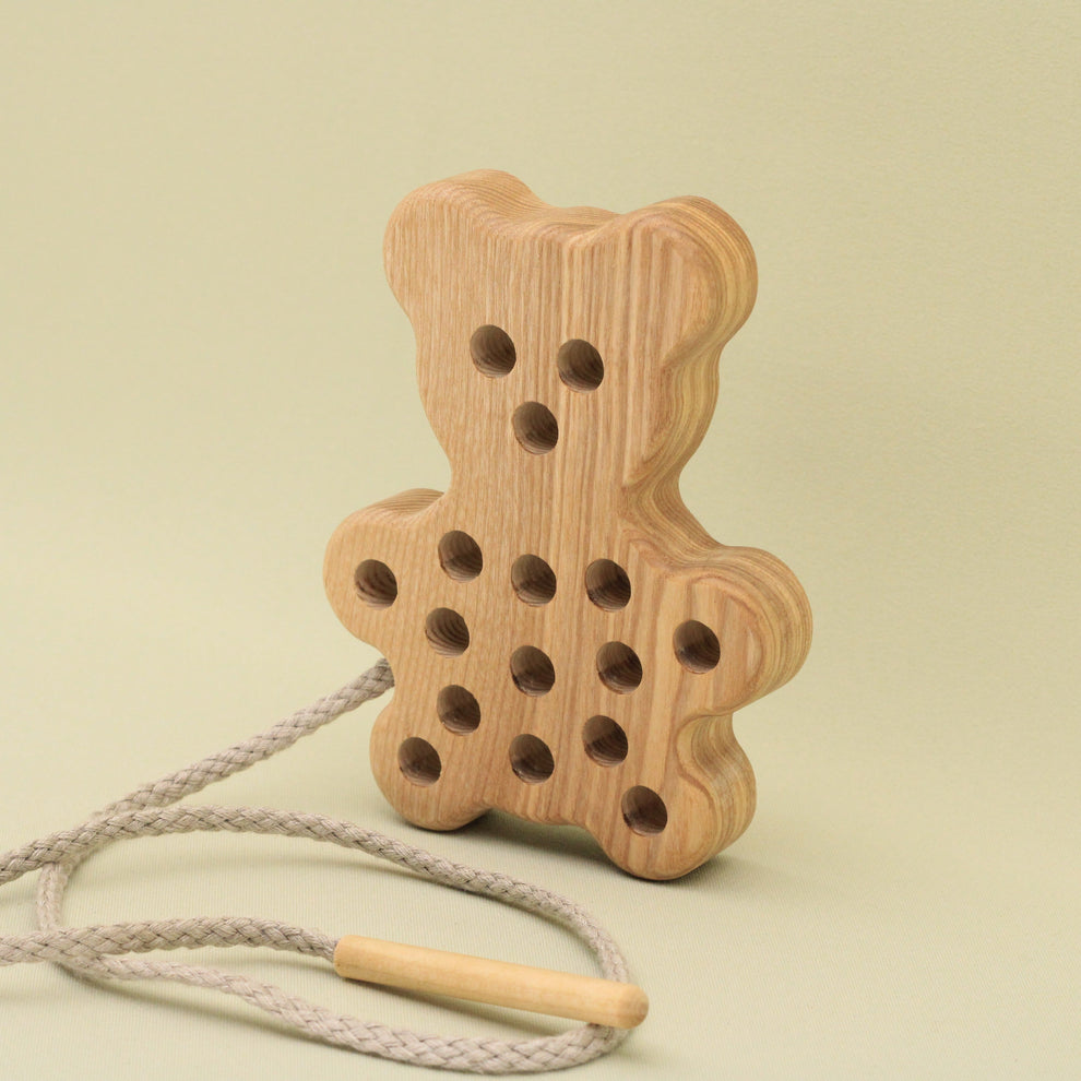 Wooden Threading Lacing Bear | Lotes Toys – Lotes Toys Family